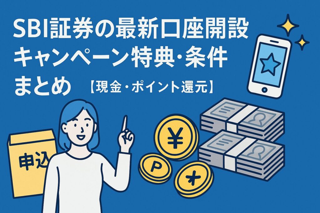 SBI証券の最新口座開設キャンペーン特典・条件まとめ【現金・ポイント還元】 - カブヤク